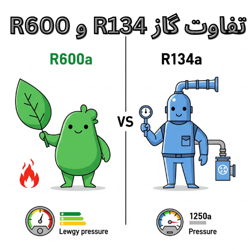 تفاوت گاز R600 و R134 در یخچال چیست؟ | بررسی کامل